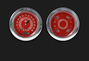 Classic Instruments V8 Red Steelie 1954-55 Chevy Truck Package | DTVM ...