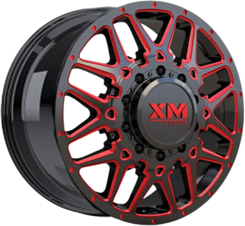 Xm Offroad Dually Xm-900 Wheels Rims 20x8.25 8x165.1 Black W/ Red ...