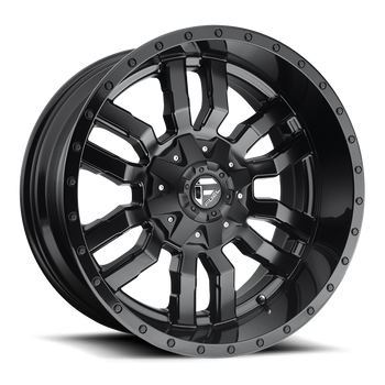 Fuel D596 Sledge 18x9 6x135 6x139.7 Black Black -12mm Wheels