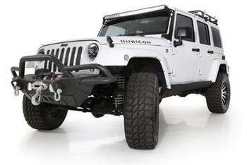 Smittybilt | 76621 | SRC Rear Bumper w/Hitch - Black | Jeep Wrangler ...