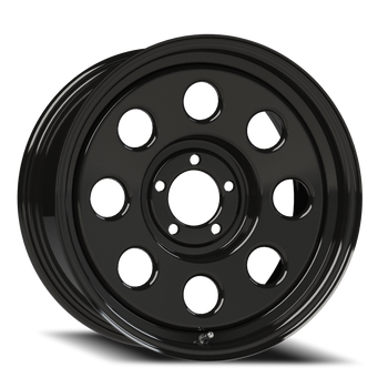 Vision Soft 8 85H 15x8 5x114.3 Gloss Black -19mm Wheels