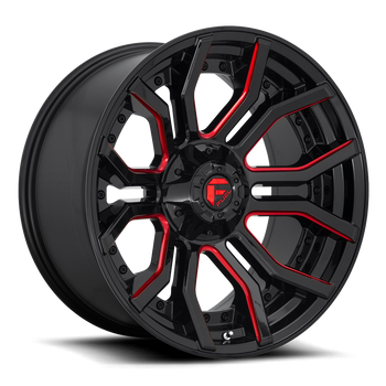 Fuel D712 Rage Wheels Rims 20x9 6x135 6x139.7 Gloss Black Milled With ...