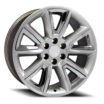 Oe Cv73 Wheels Rims 20x8.5 6x139.7 Hyper Black With Chrome Inserts 24mm ...