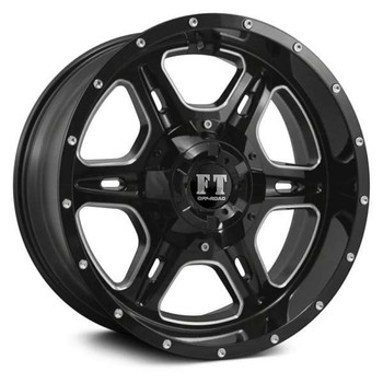 Full Throttle Ft6054 Wheels Rims 18x9 8x170 Black Milled -12mm ...