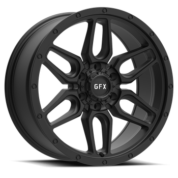 G-FX Tr18 17x8.5 6x139.7/6x5.5 Matte Black -6mm Wheels