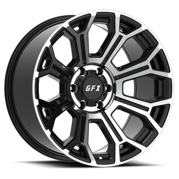 G-FX Tr19 17x8.5 8x165.1 Gloss Black Machined 18mm Wheels
