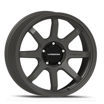Vision Flow 351 17x9 5x139.7/5x5.5 Satin Grey 20mm Wheels