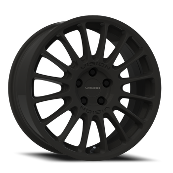Vision Monaco 477 Wheels Rims 17x8 5x112 Satin Black 38mm | 477-7845SB38