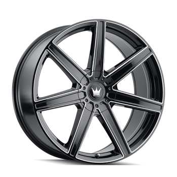 Mazzi Laguna Wheels Rims 20x8.5 5x112 5x120 Gloss Black Milled 35mm ...