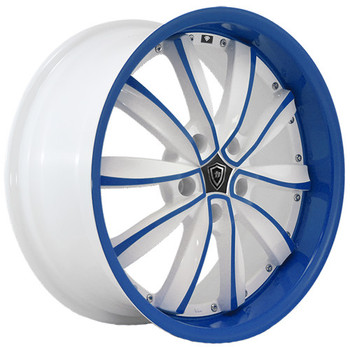 White Diamond W981 Wheels Rims 18x8 5x100 White W/ Red Face 35mm ...