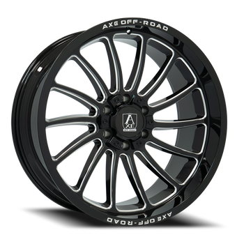 Axe Chronus Wheels Rims 24x12 8x180 Gloss Black Milled -44mm | 24128180 ...