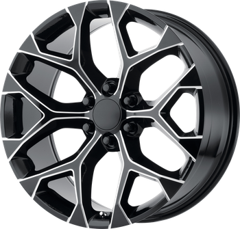 OE Performance 176 22x9 6x139.7 Black Accents 24mm Wheels