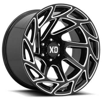 Xd Xd860 Onslaught Wheels Rims 17x9 6x139.7 Gloss Black Milled -12mm ...