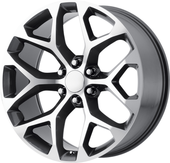 Oe Performance 176 Wheels Rims 22x9 6x139.7 Gunmetal Machined 24mm ...