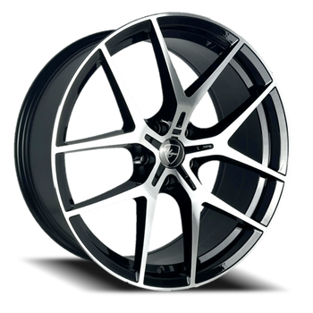 Elegance E017 Wheels Rims 20x8.5 5x114.3 Gloss Black Machined 35mm ...