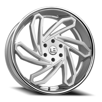 Lux Le 10 24x10 6x135 Brushed Stainless Steel 35mm Wheels