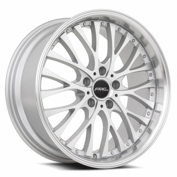 Arc Ar6 Wheels Rims 18x8 5x110 Silver Machined W/ Machined Lip & Chrome ...
