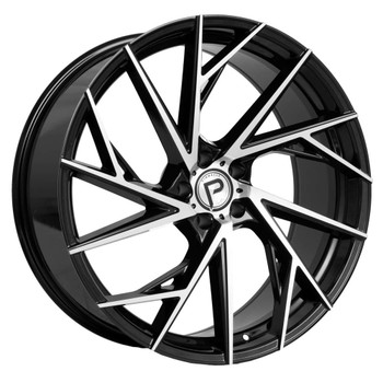 Pinnacle Swerve P104 Wheels Rims 20x8.5 5x114.3 Gloss Black Machined ...