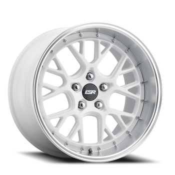 Esr Cs11 Wheels Rims 18x8.5 5x112 Gloss White W/ Machined Lip 35mm ...