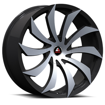 Azara Aza-507 Wheels Rims 20x8.5 5x114.3 5x120 Gloss Black & Machined ...
