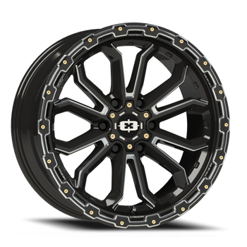 Vision Korupt 405 Wheels Rims 16x8 6x139.7 Gloss Black Milled Spoke 0mm ...