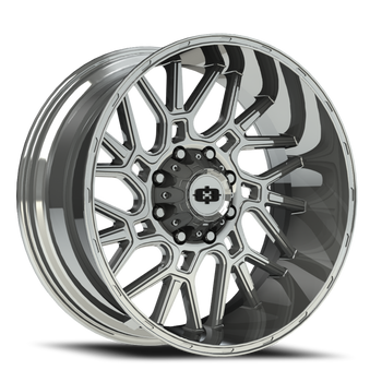 Vision Brawl 404 Wheels Rims 20x10 8x180 Chrome -25mm | 404-20087C-25