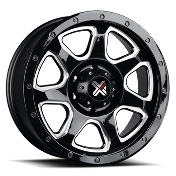 Dx4 Storm Wheels Rims 20x9 8x165.1 Gloss Black Milled 10mm ...