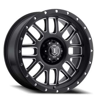 Icon Alloys Alpha Wheels Rims 20x9 6x135 Gloss Black W/ Milled Windows ...