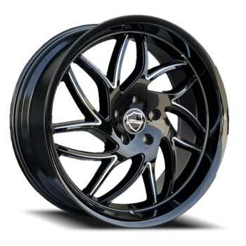 Elegance Magic Wheels Rims 20x8.5 5x114.3 Gloss Black Machined 35mm ...