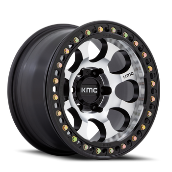 Kmc Km237 Riot Beadlock Wheels Rims 17x9 5x127 Machined Face Satin ...