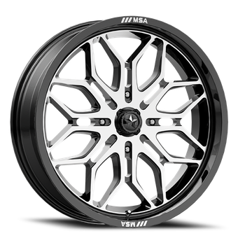 Msa Offroad M47 Sniper Atv Wheels Rims 18x7 4x110 Gloss Black Machined ...