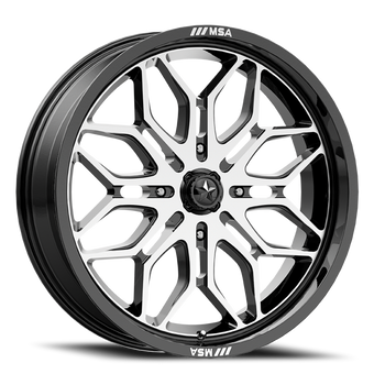 Msa Offroad M47 Sniper Atv Wheels Rims 20x7 4x110 Gloss Black Machined ...