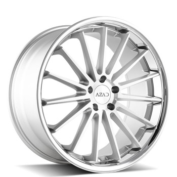 Azad Az24 Wheels Rims 20x10.5 5x115 Brushed Silver With Stainless Lip ...