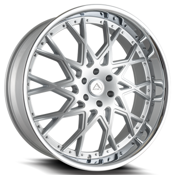 Azad Az822 24x10 6x139.7 Brushed Silver Stainless 25 Wheels