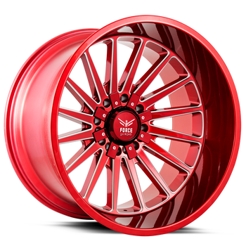 Force Off-Road F40 Wheels Rims 24x14 5x139.7 5x150 Candy Red Milled ...