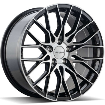 Versus Vs442 Wheels Rims 18x8.5 5x120 Black With Machined Face 35mm ...