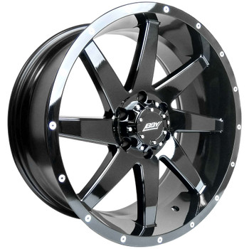 Bby Offroad 05 Blade Wheels Rims 20x10 6x139.7 Black W/ Milled Rivets ...