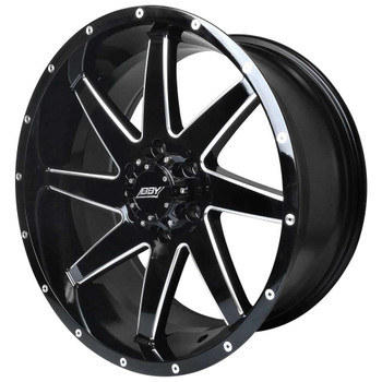 Bby Offroad 05 Blade Wheels Rims 20x10 6x139.7 Black W/ Milled Windows ...