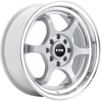 Ns Ns1202 Wheels Rims 15x7 4x100 4x114.3 White With Machined Lip 38mm ...