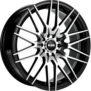 Ns Ns1509 Wheels Rims 17x7.5 5x110 5x112 Gloss Black Machined 38mm ...