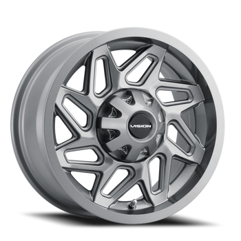 Vision Spyder 361 Atv Wheels Rims 12x7 4x136 Gunmetal 3mm | 361-127136GM4