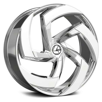 Azara Aza-530 Wheels Rims 28x9.5 Blank Custom Drilled Nano Chrome 15mm ...