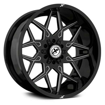 Xf Off-Road Xf-238 Wheels Rims 20x9 5x127 5x139.7 Gloss Black & Milled ...