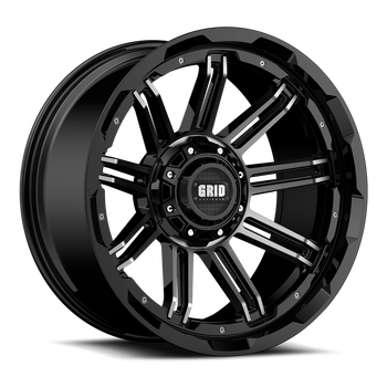 Grid Gd18 20x10 6x135 6x139.7 Black Machine Dark -25 Wheels