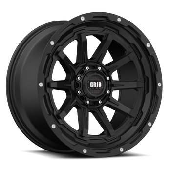 Grid Gd17 Wheels Rims 18x9 5x127 5x139.7 Matte Black 0mm | GD17 ...