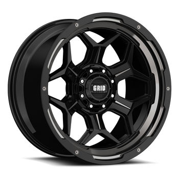 Grid Gd16 20x10 5x127 5x139.7 Black Machine Dark -25 Wheels