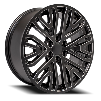 Oe Cv37 Wheels Rims 20x9 6x139.7 Black With Milled Edge 28mm | CV37 ...
