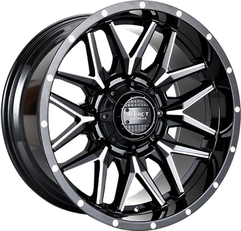 Impact Off-Road 819 Wheels Rims 20x10 8x165.1 Gloss Black Milled -19mm ...
