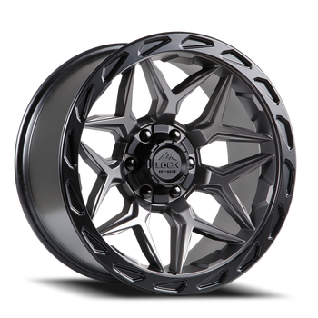Lock Offroad Matrix Wheels Rims 20x9 6x135 6x139.7 Matte Grey W/ Matte ...