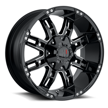 Havok 103 Wheels Rims 20x9 6x135 6x139.7 Black Milled W/ Machined ...